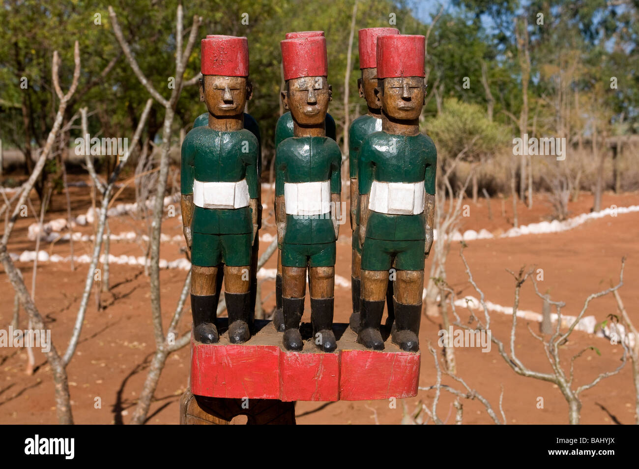 Traditional wooden statues in memory of dead people Berenty Private ...