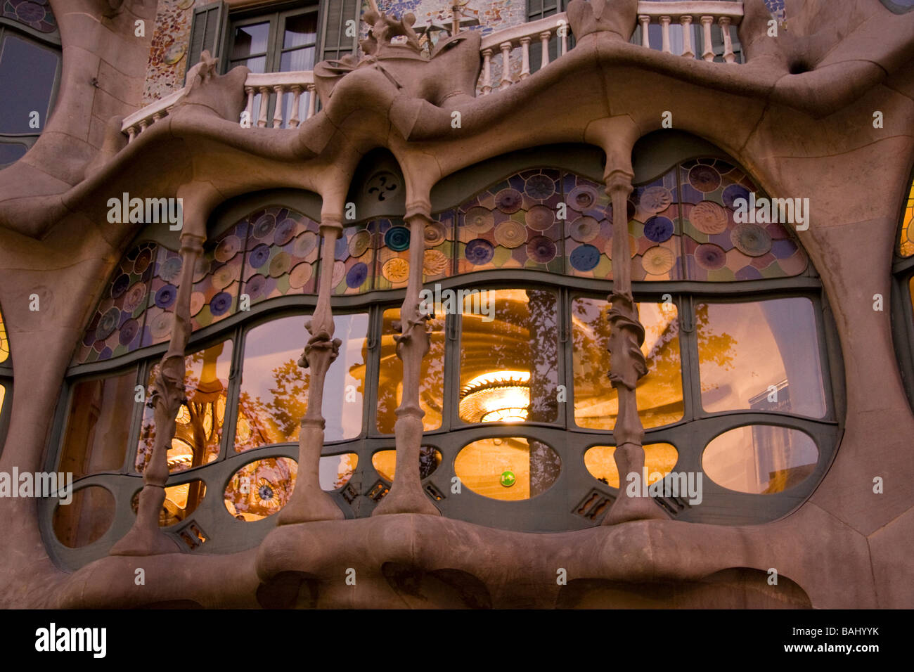 Gaudi Window Casa Batlló Barcelona Stock Photo - Alamy