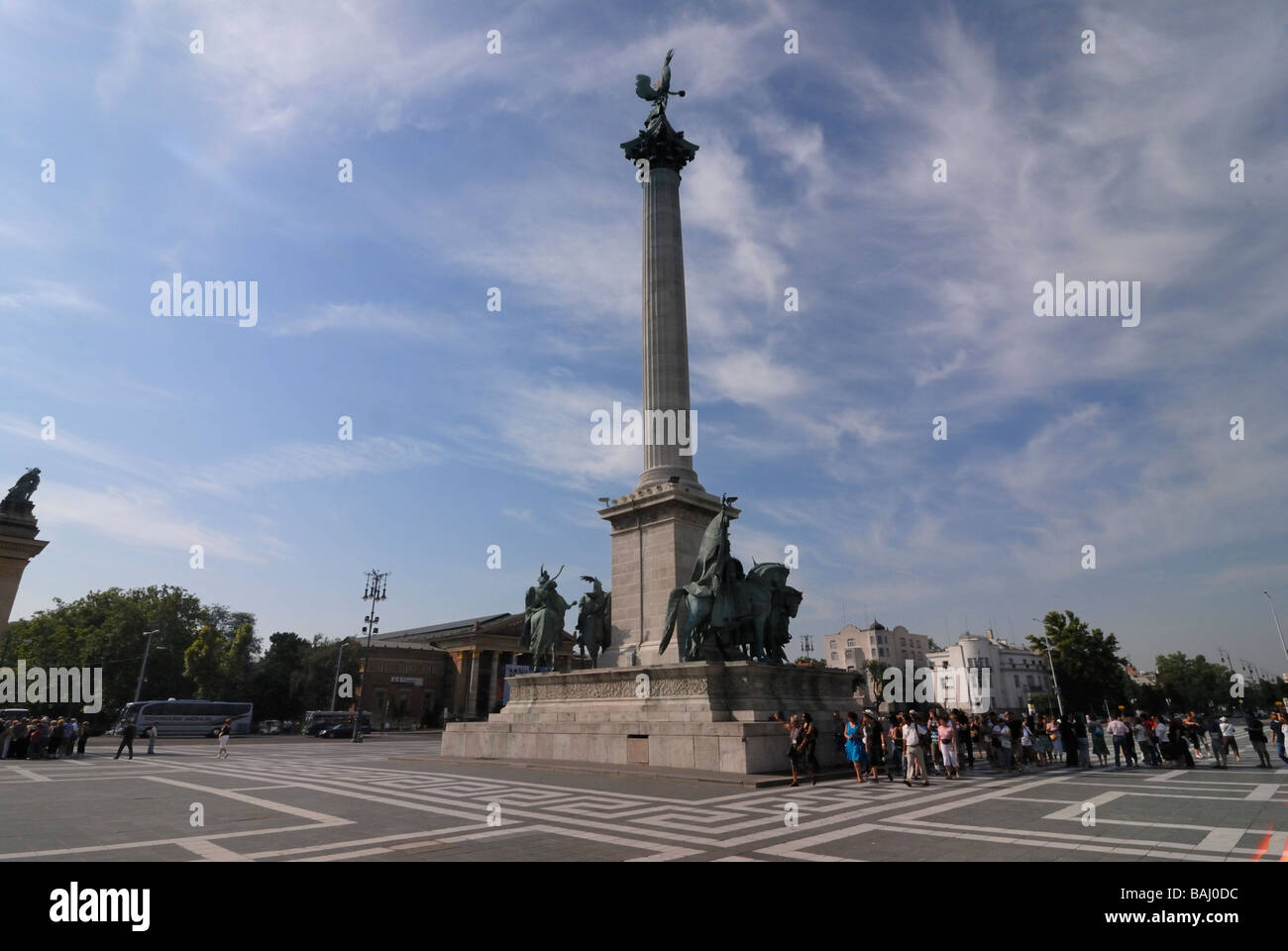 millenary monument heroes square budapest capital city of hungary by ...
