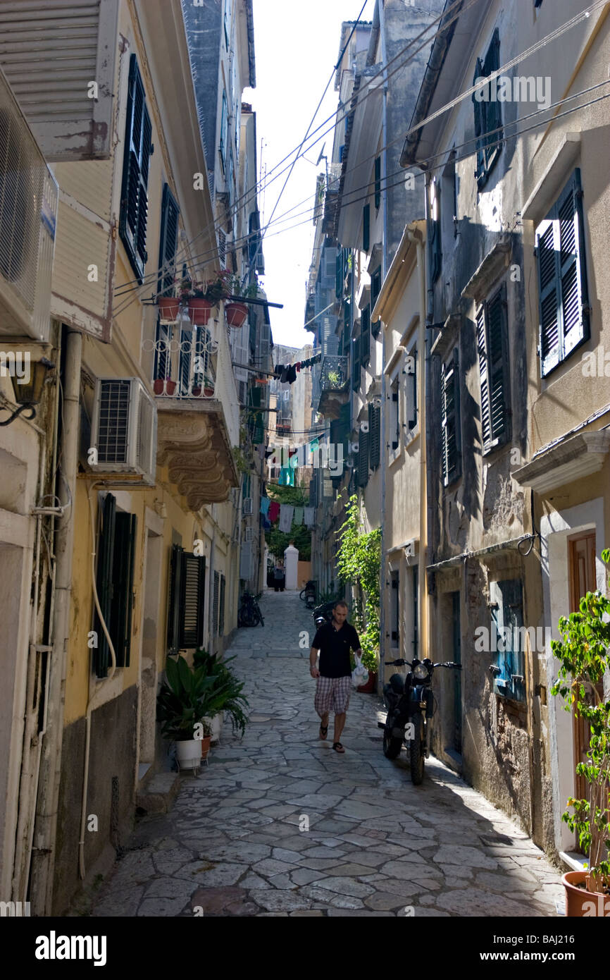 Corfu old town streets hi-res stock photography and images - Alamy