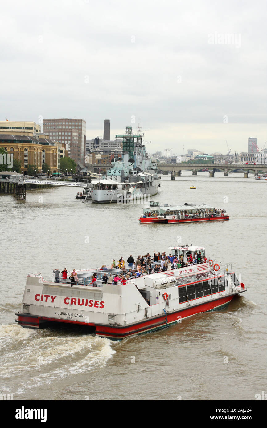 City Cruises, Millennium Dawn pleasure cruiser on the River Thames ...