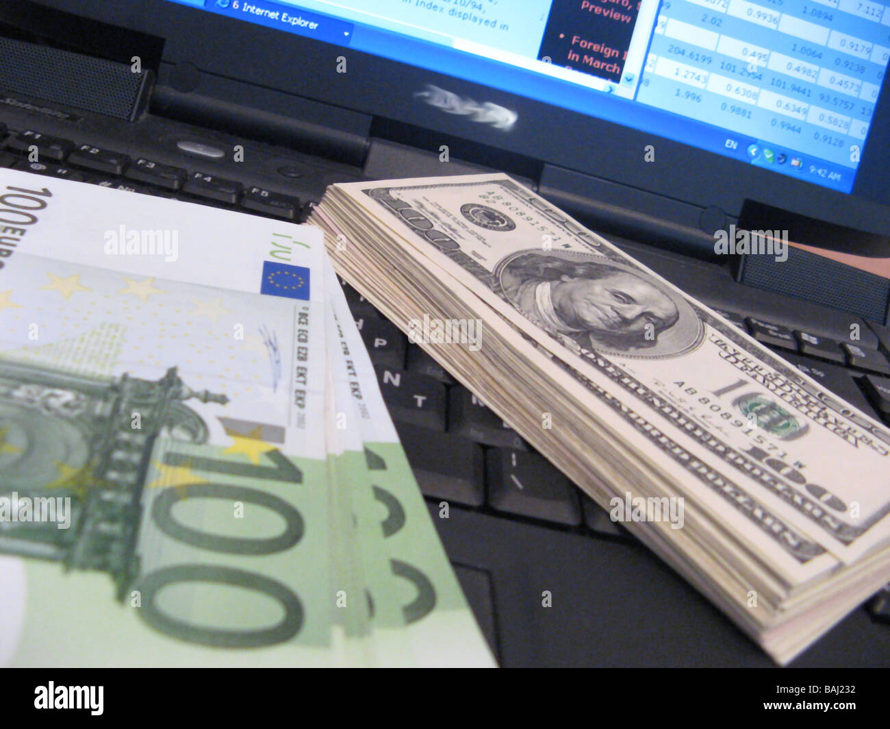 Cash money notebook with stock graphics Stock Photo - Alamy