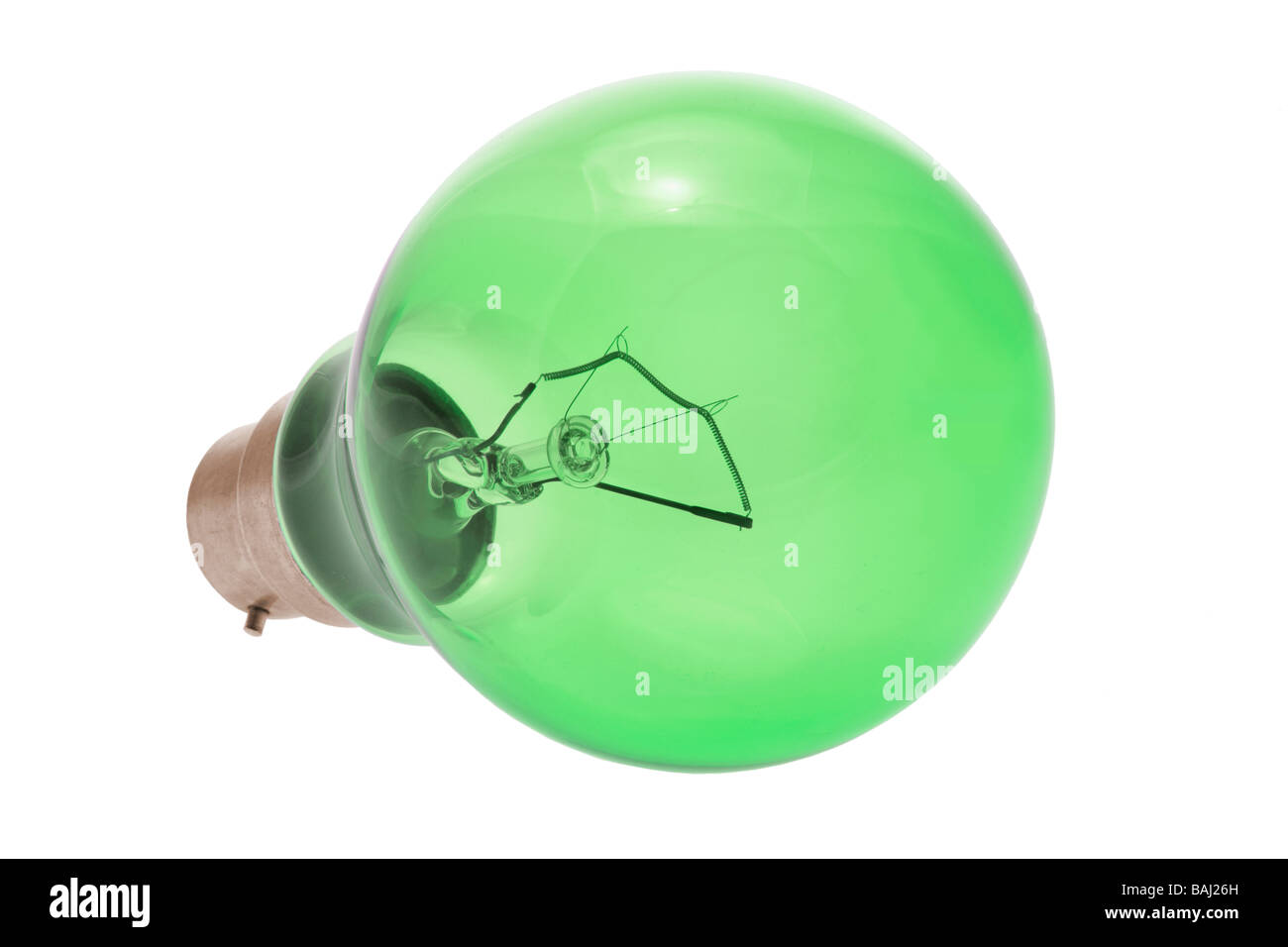 Green Light Bulb Stock Photo - Alamy