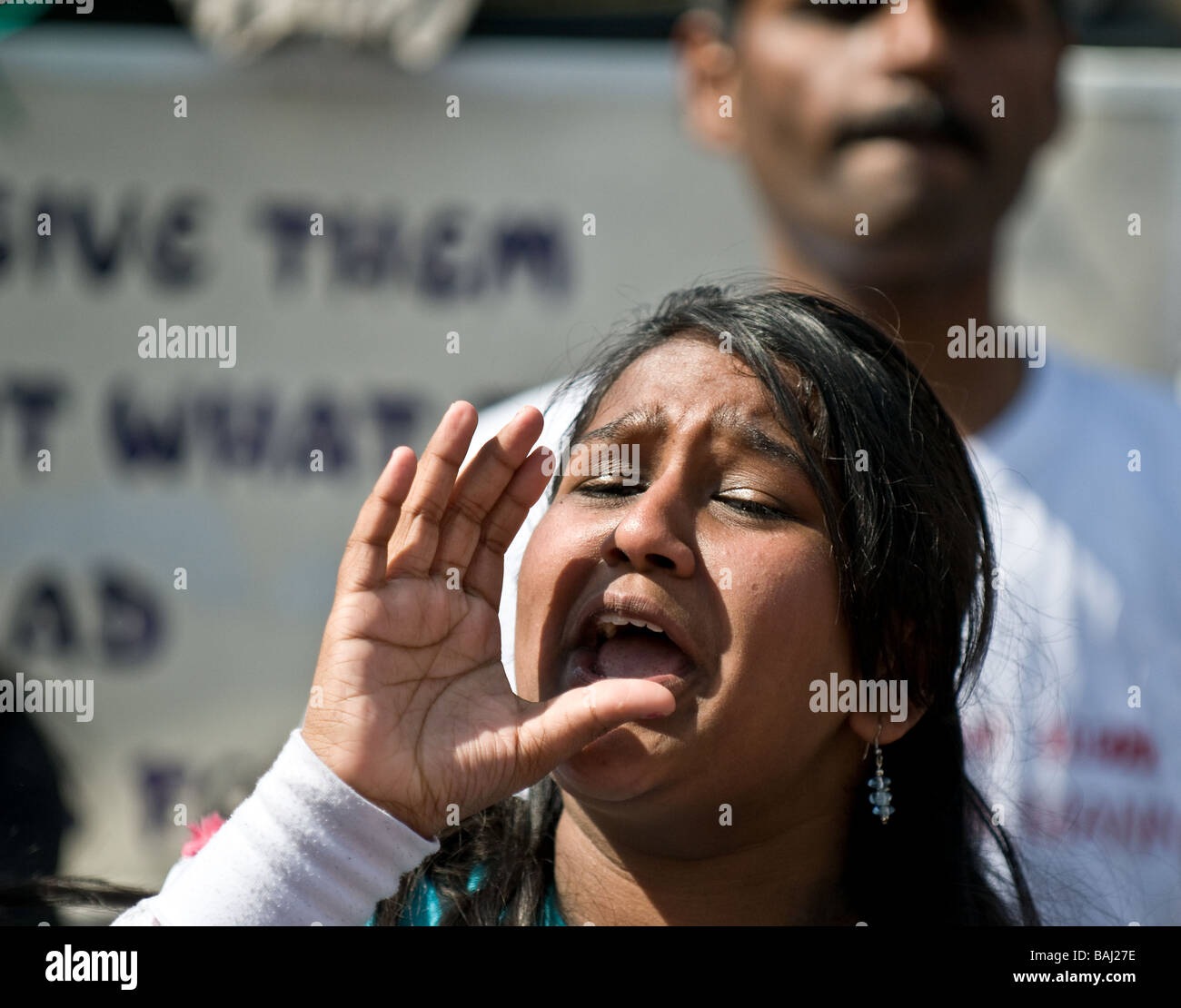 Shouting slogans hi-res stock photography and images - Alamy