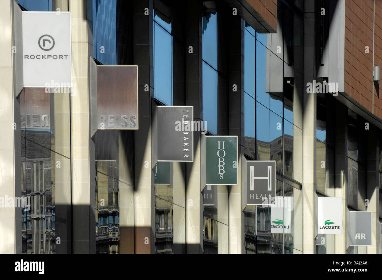 Upmarket shop signs Stock Photo - Alamy