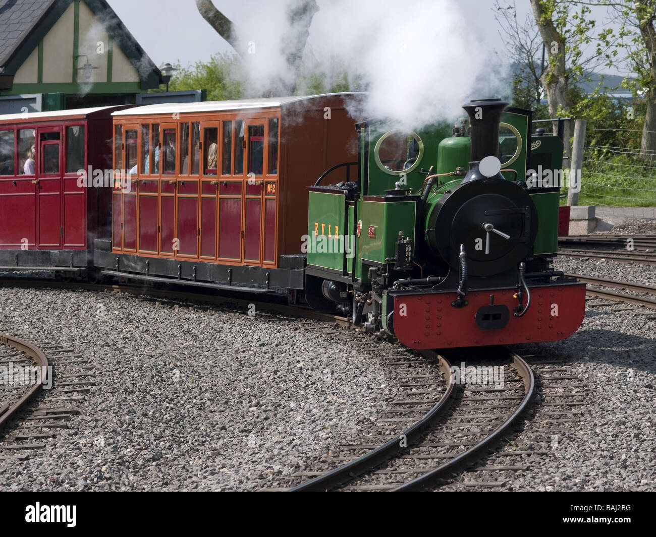 evesham light railway steam train narrow gauge Stock Photo - Alamy