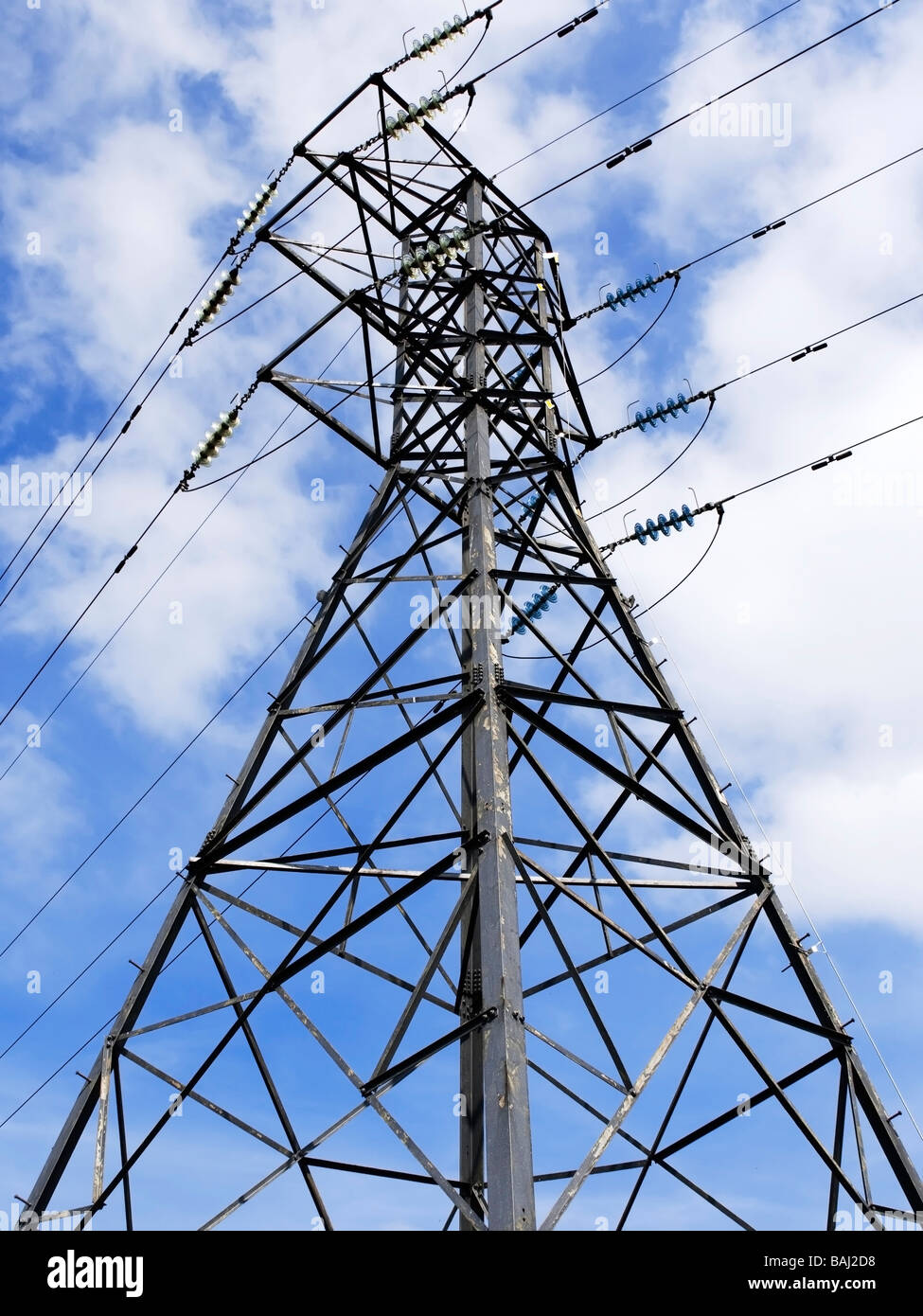 electricity pylon power grid national Stock Photo - Alamy