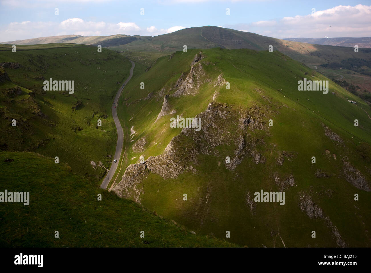Winnats Pass near Castleton. Long Cliff. High Peak. Peak District ...