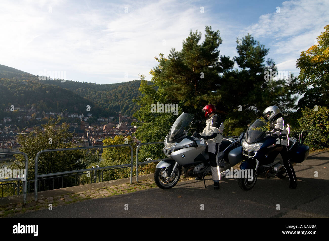 BMW motorcycle visiting Heidelberg Germany Stock Photo - Alamy