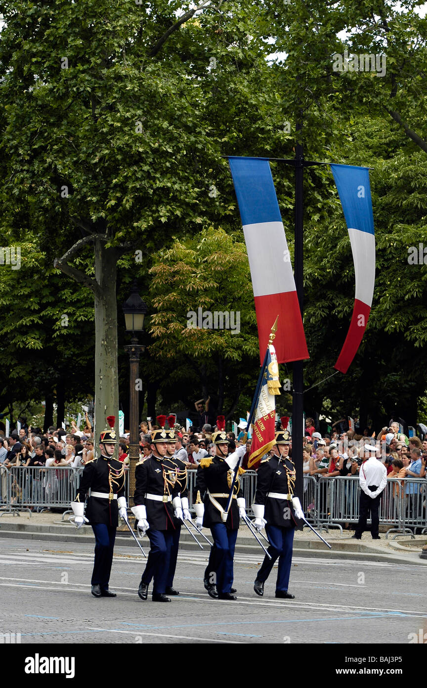 French soldiers marching during the 14th of July Bastille day military ...