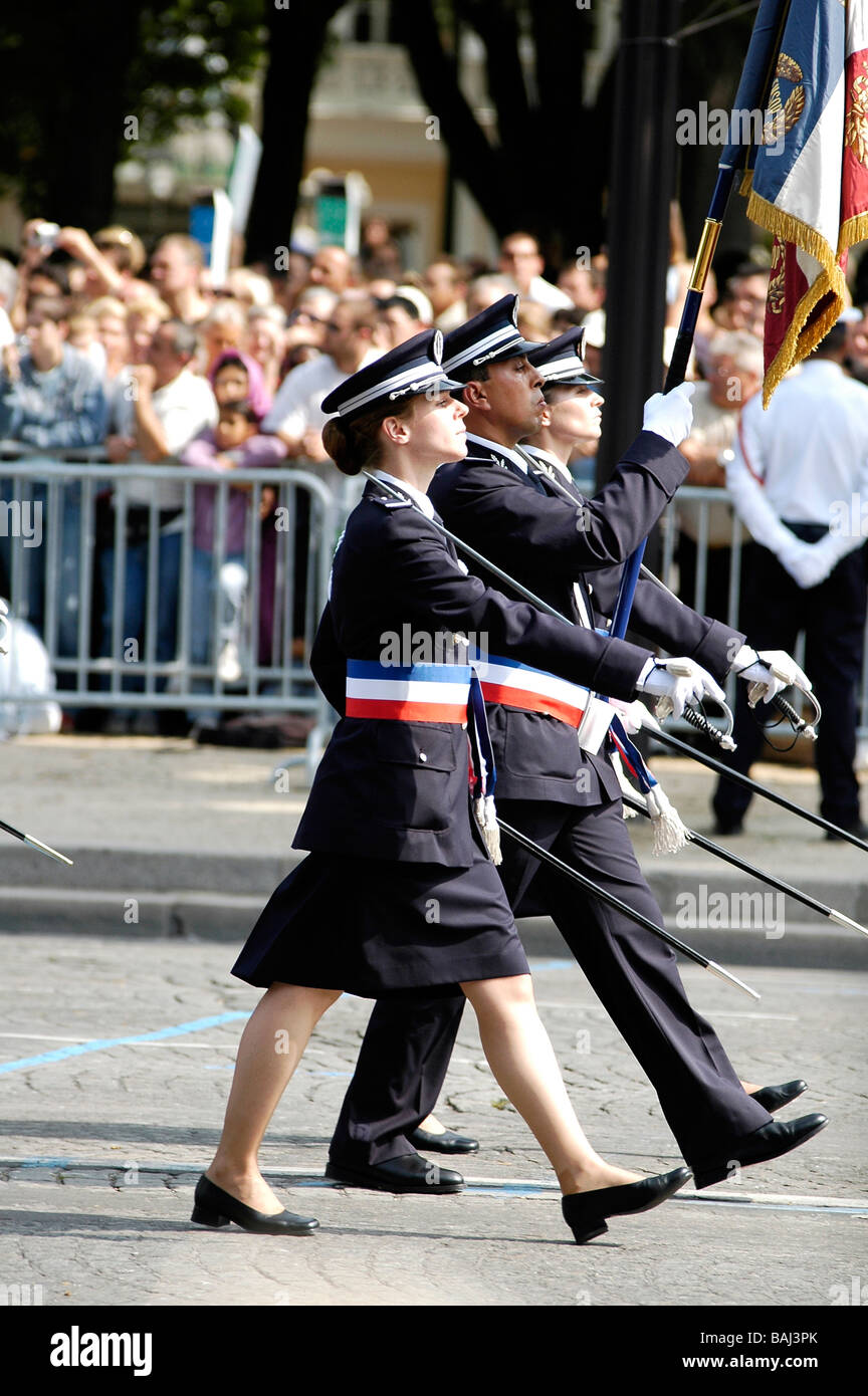 French soldiers marching during the 14th of July Bastille day military ...