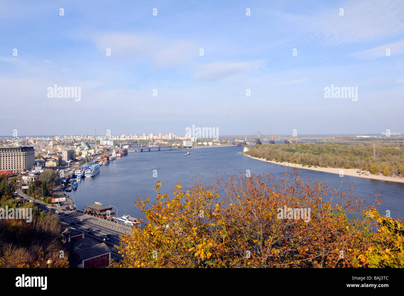 View of the Dniepr river in the centre of Kiev, Ukraine Stock Photo - Alamy