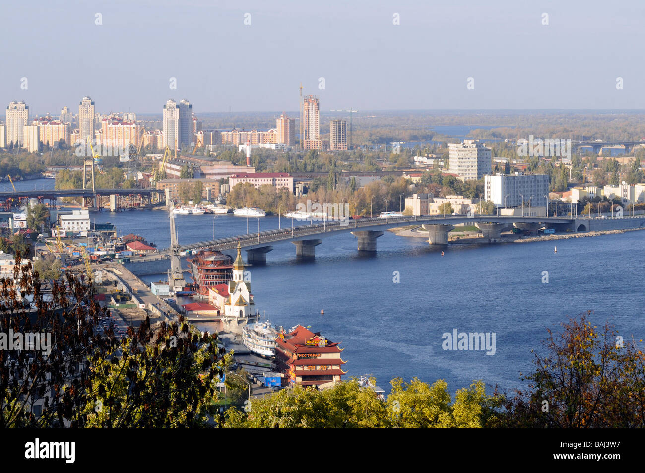 View of the Dniepr river in the centre of Kiev, Ukraine Stock Photo - Alamy