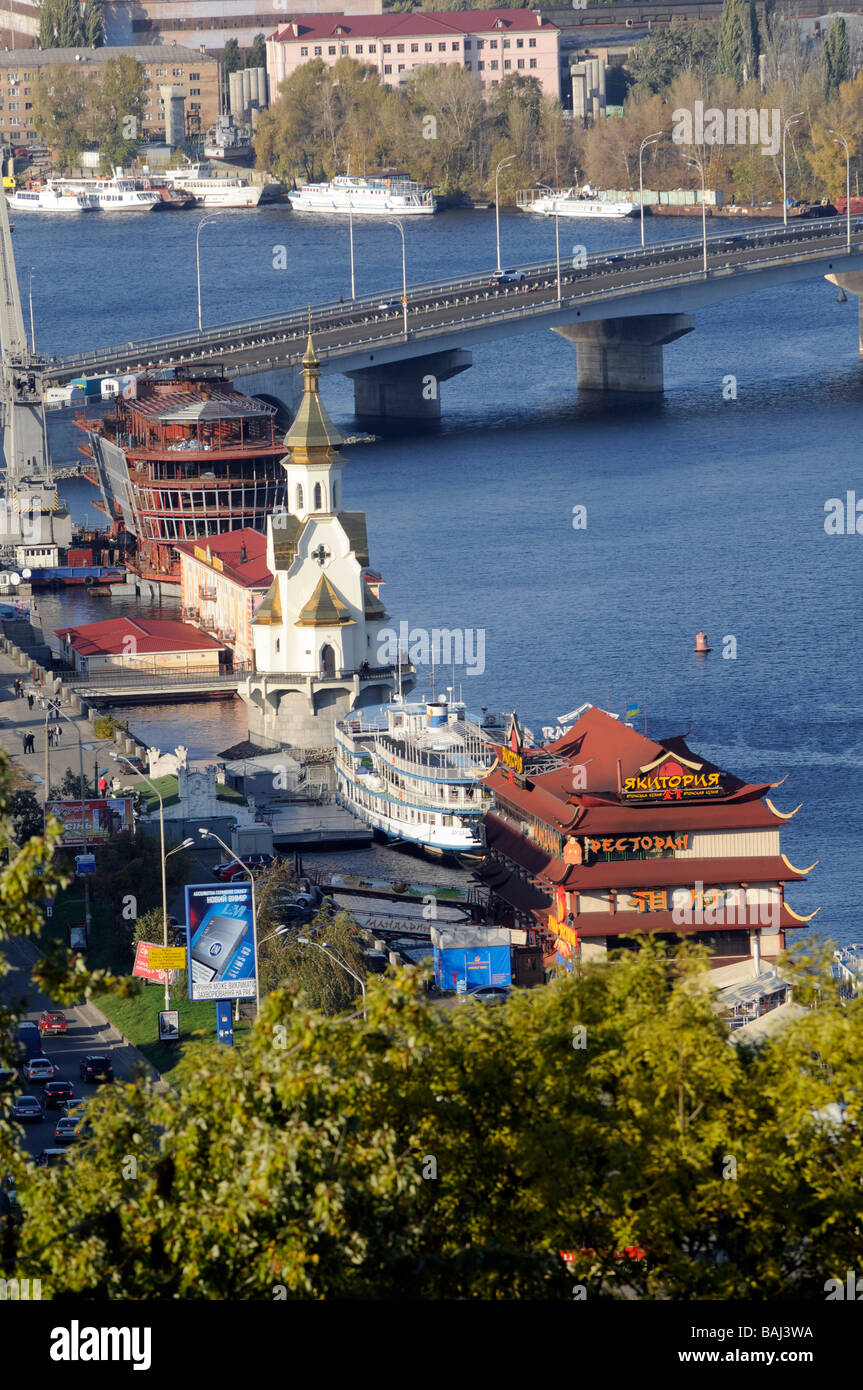 View of the Dniepr river in the centre of Kiev, Ukraine Stock Photo - Alamy
