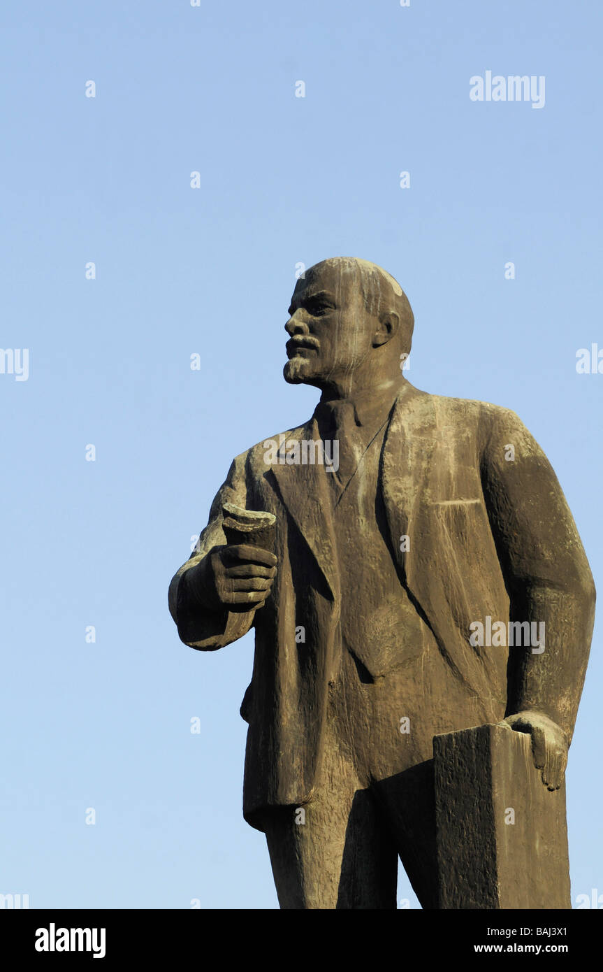 A statue of Russian revolutionary icon Lenin, the founder of the Soviet ...