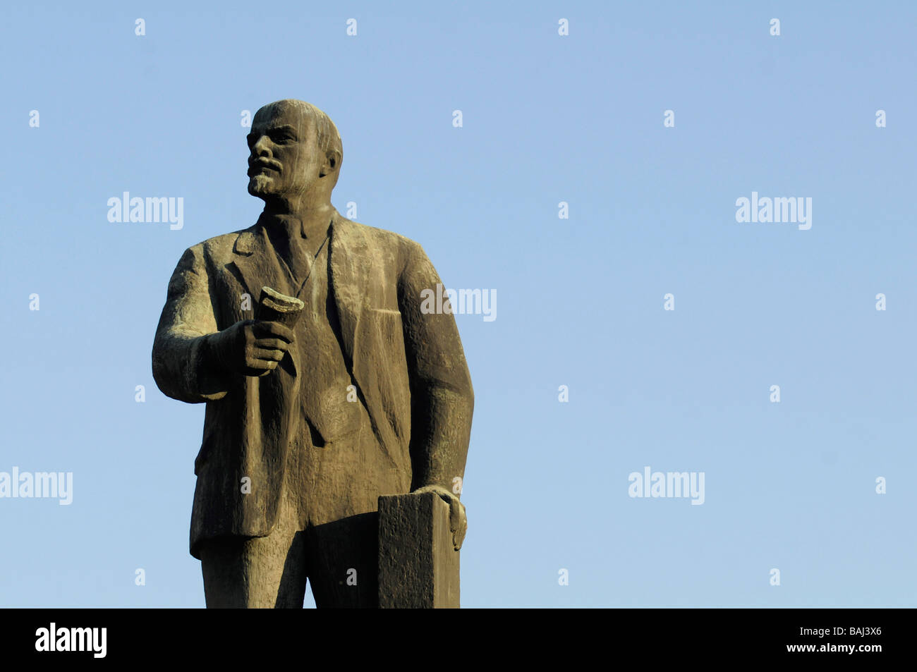 Bronze statue of Russian communist leader Lenin, the founder of the ...