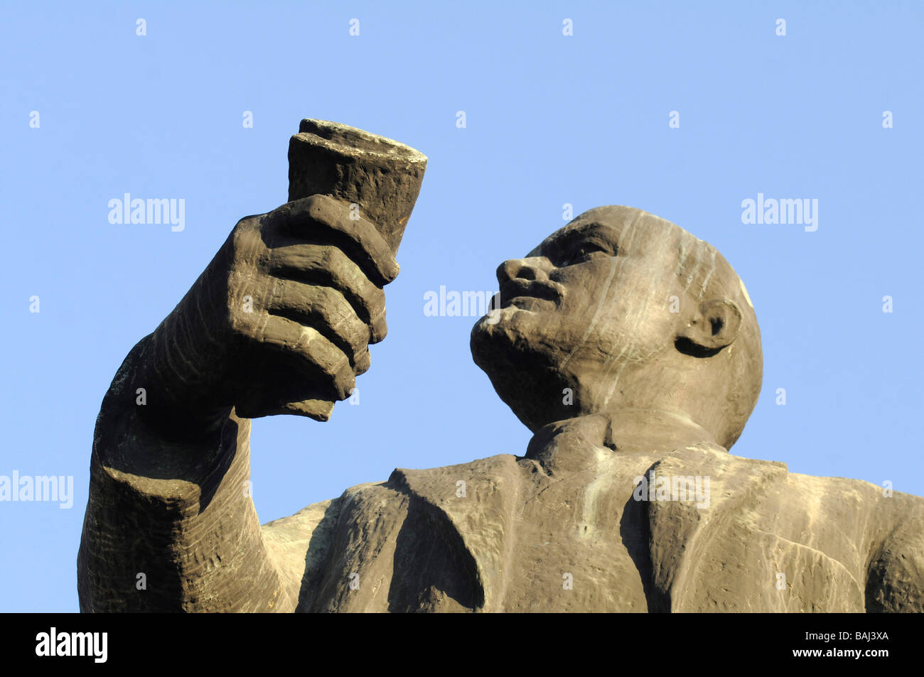 Bronze statue of Russian communist leader Lenin, the founder of the ...