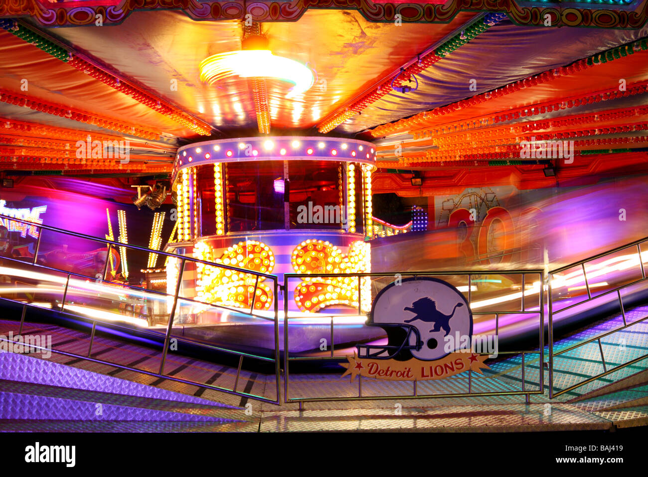 Waltzer at Bob Wilsons Funfair Ealing London UK April 09 Stock Photo ...