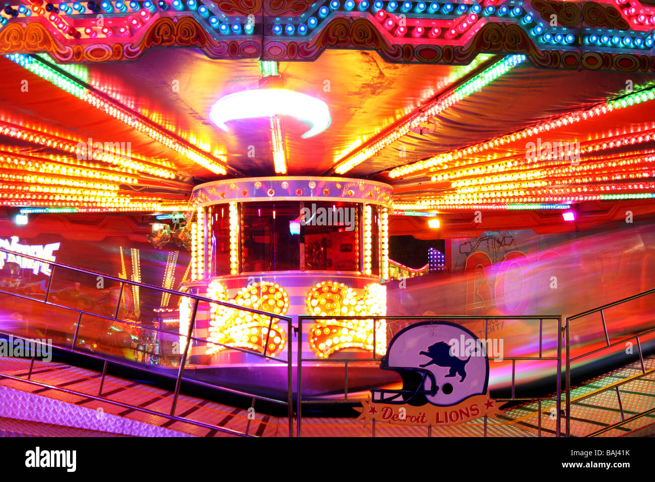 Waltzer at Bob Wilsons Funfair Ealing London UK April 09 Stock Photo ...
