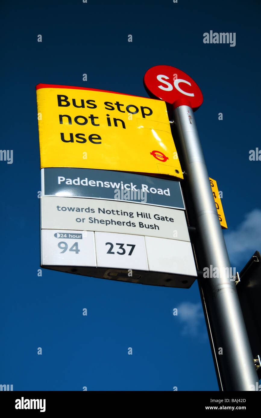 Bus stop not in use Stock Photo - Alamy