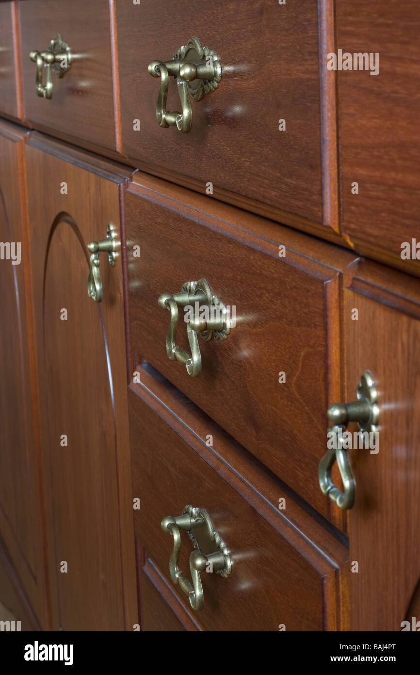 close up of antique drawer handles Stock Photo - Alamy