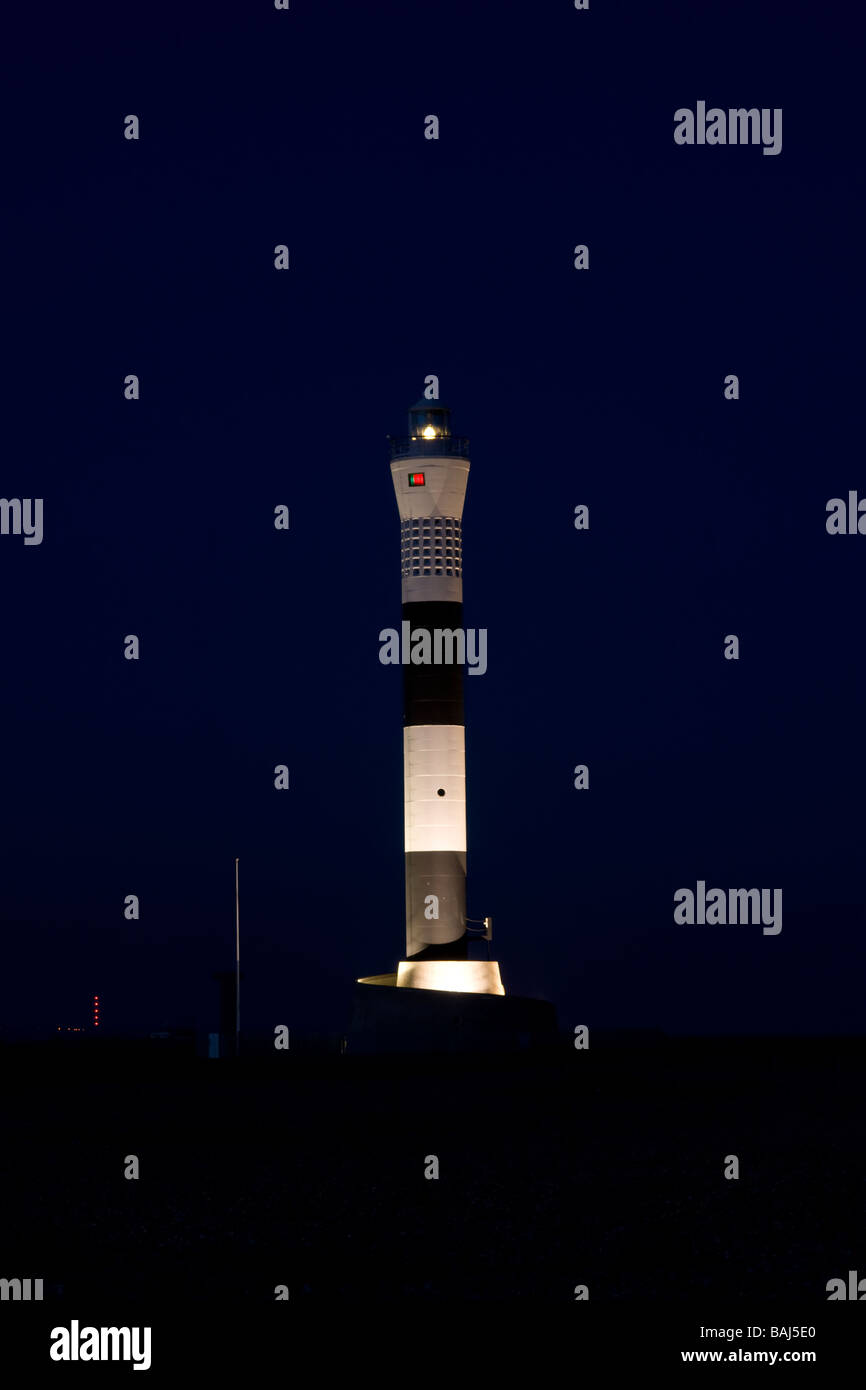 Dungeness new lighthouse at night, Kent, UK Stock Photo - Alamy