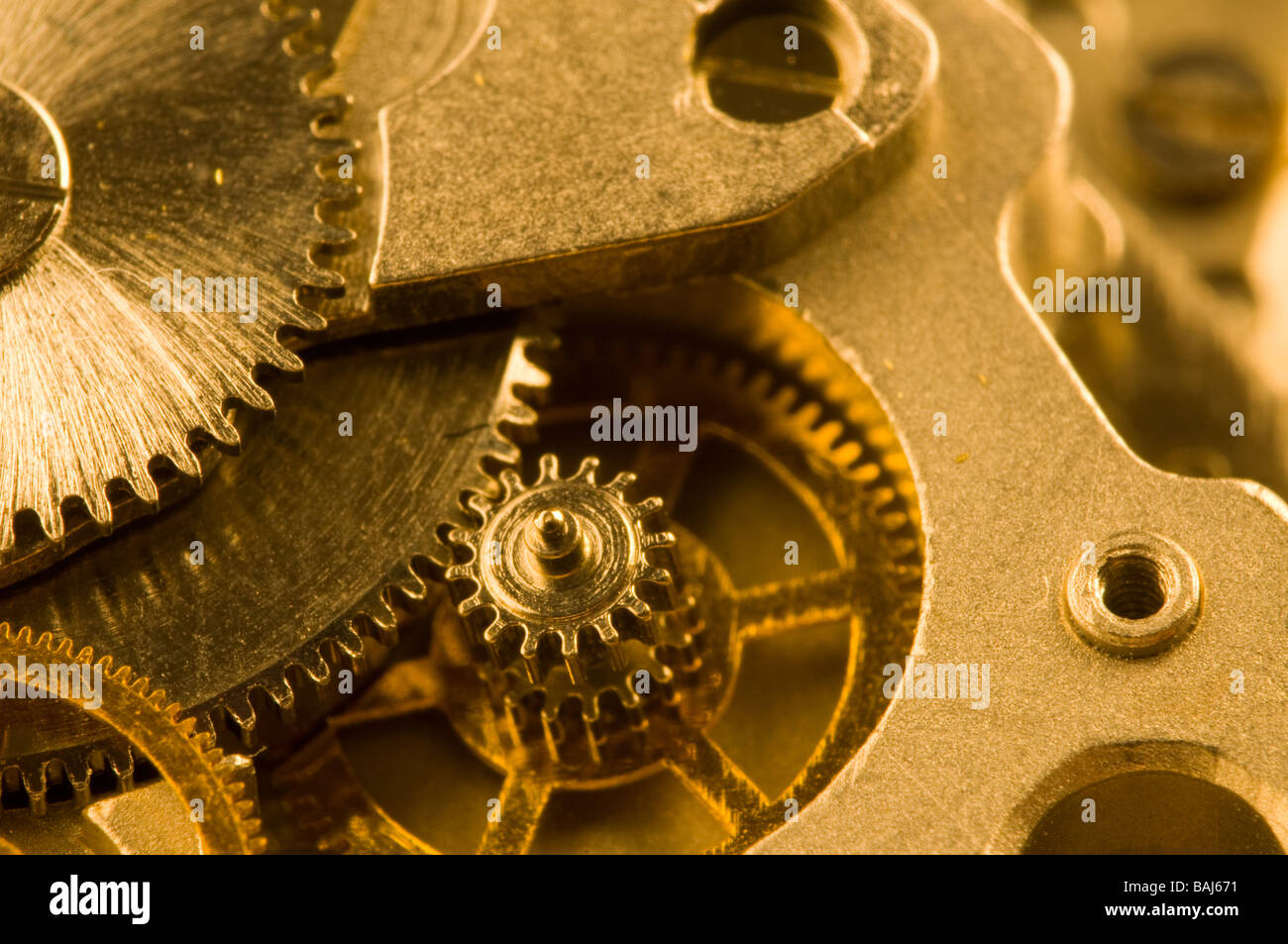 view of gears from old mechanism Stock Photo - Alamy