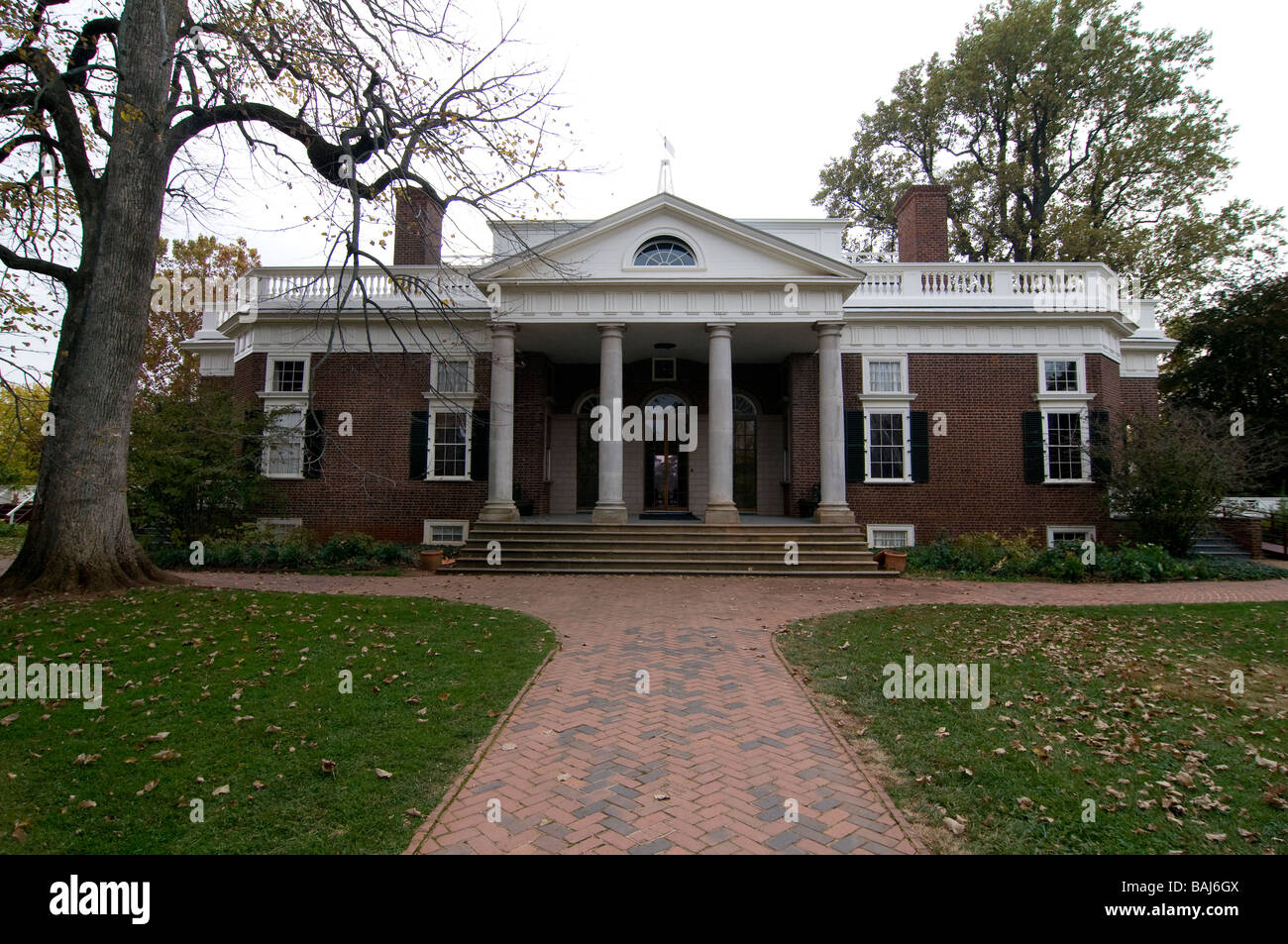 Famous Monticello building in Charlottesville Virginia United States of ...