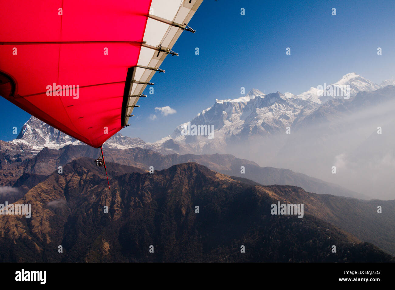 microlight flight over the Himalayas Stock Photo - Alamy