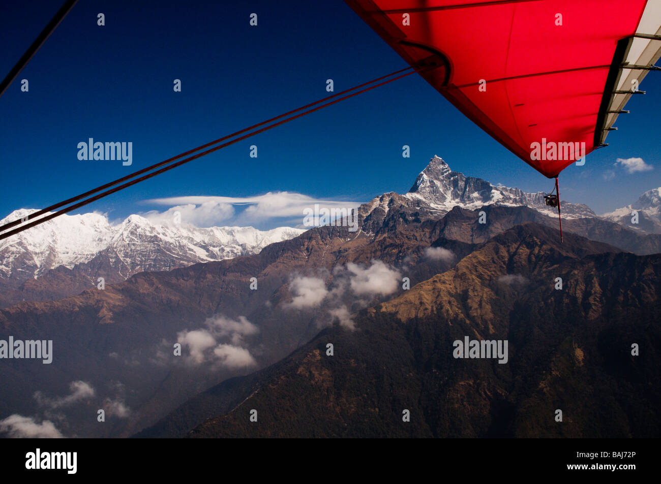 microlight flight over the Himalayas Stock Photo - Alamy