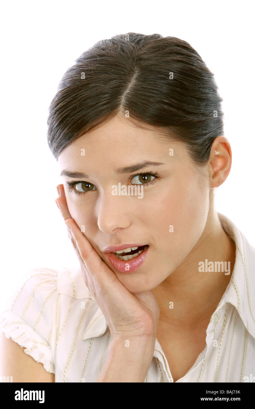 emotions, surprised young woman Stock Photo - Alamy