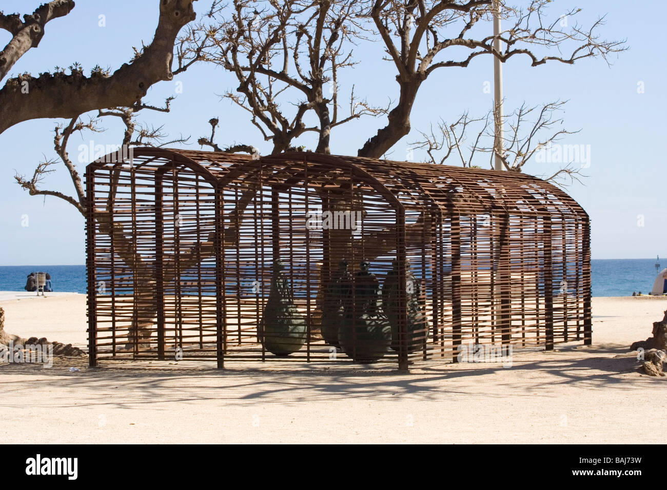 Beach art work Stock Photo - Alamy