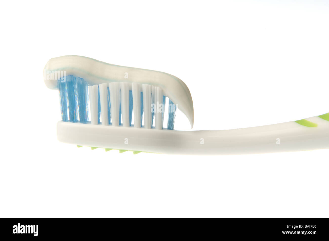 Toothbrush blue bristles toothpaste hi-res stock photography and images ...