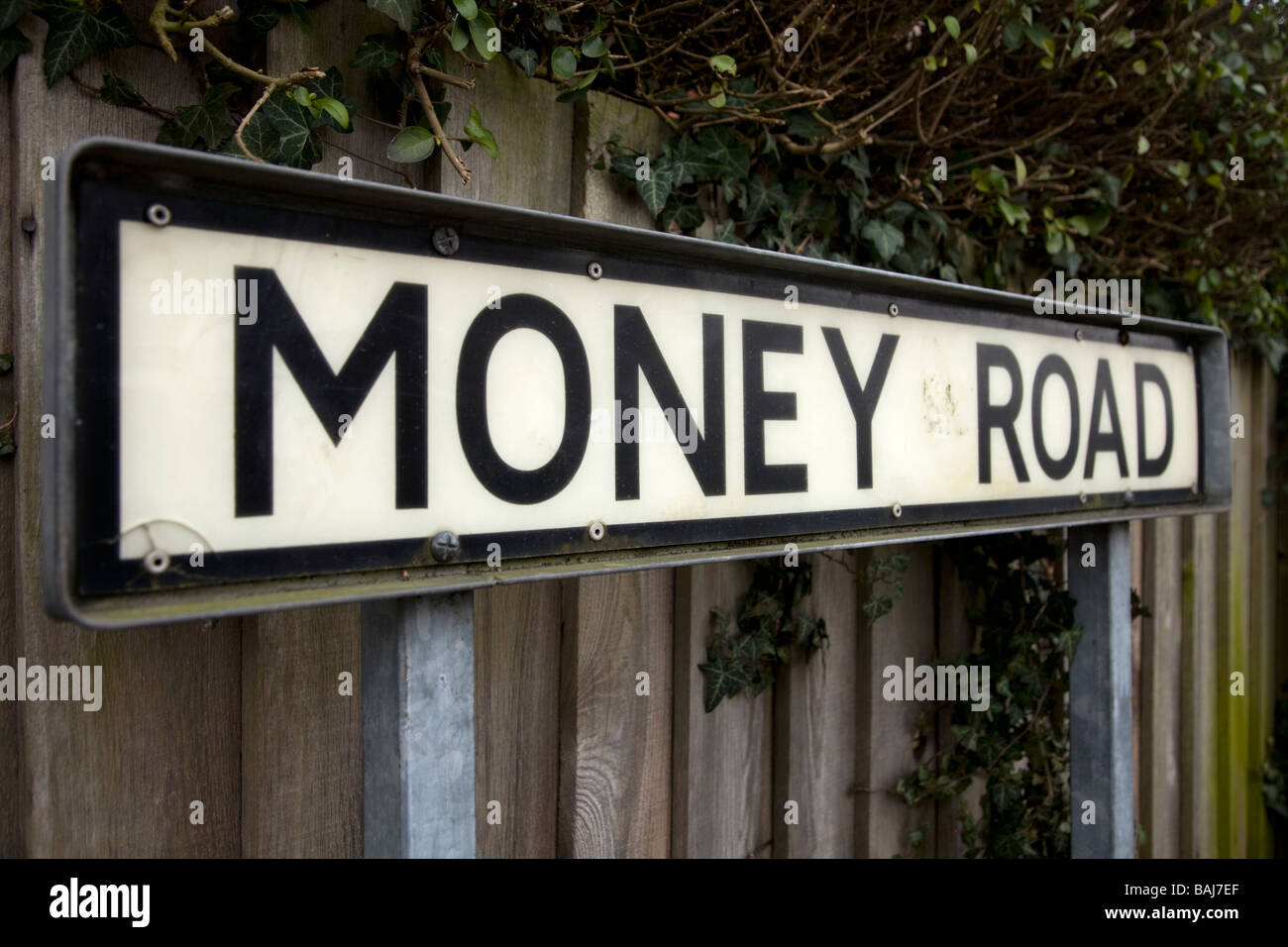 Road sign for Money Road Stock Photo - Alamy
