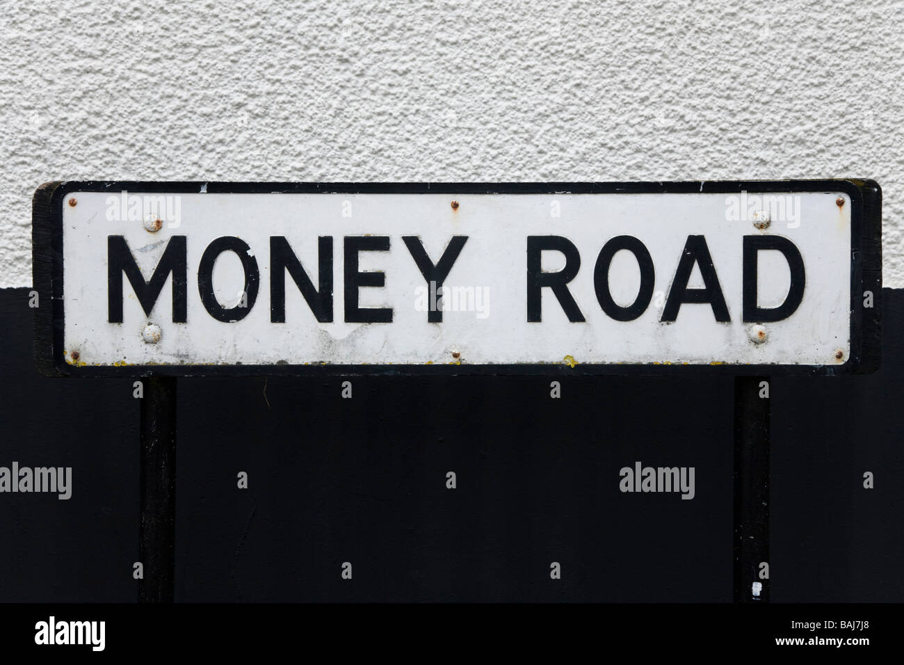 Road sign for Money Road Stock Photo - Alamy