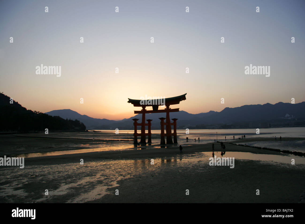 Torii gate at Miyajima Japan Stock Photo - Alamy