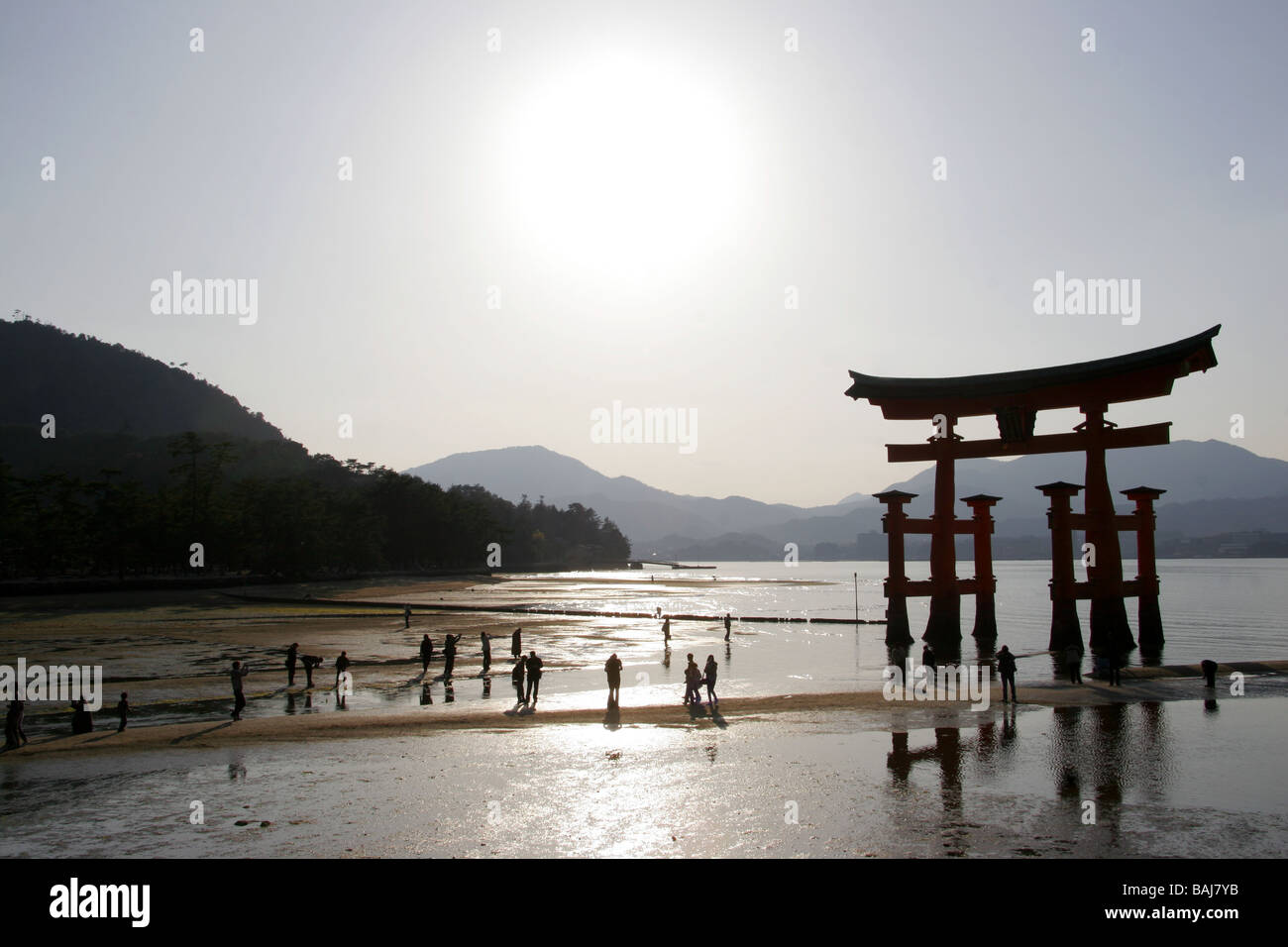 Torii gate at Miyajima Japan Stock Photo - Alamy