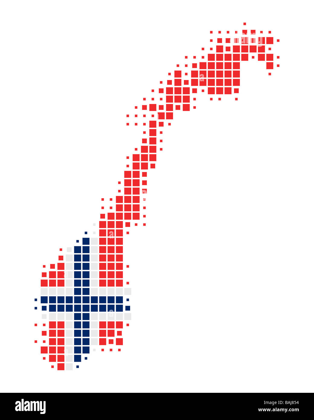 Norge map Cut Out Stock Images & Pictures - Alamy