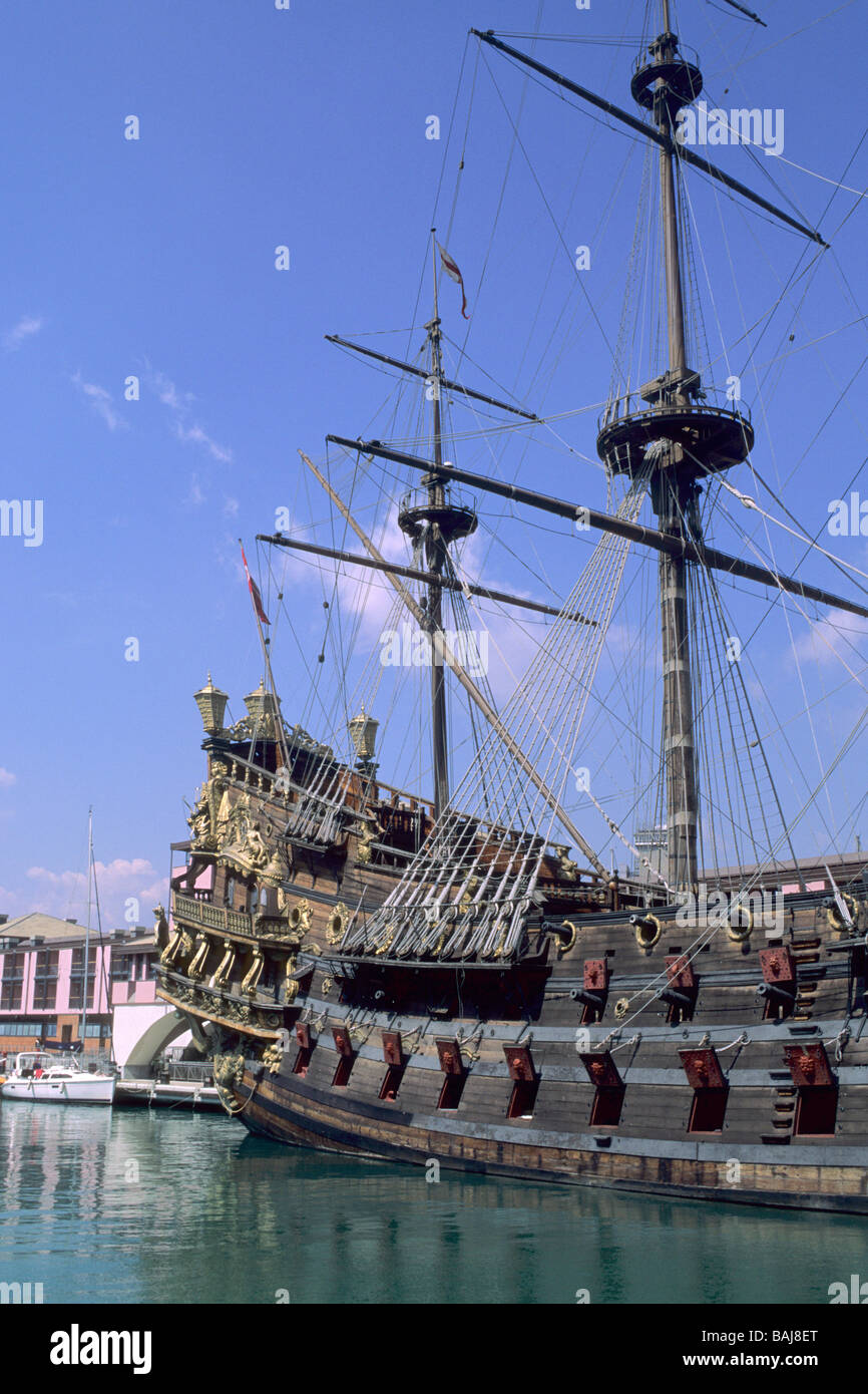 The ship Neptune at tha ancient port of Genoa Italy Stock Photo - Alamy