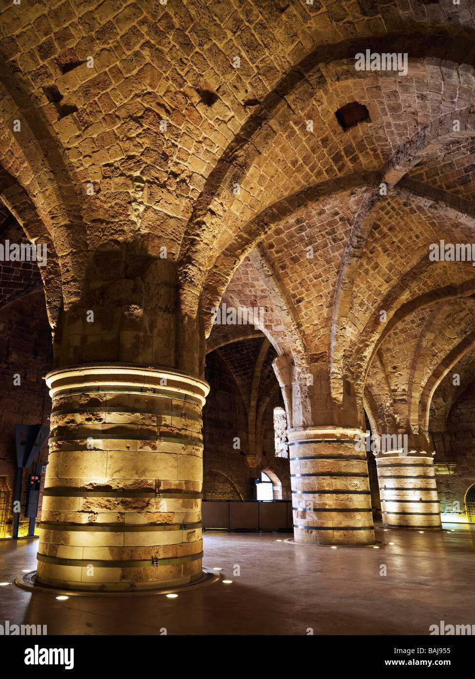 Israel Akko the Hospitaller Fortress the Crusaders underground city ...