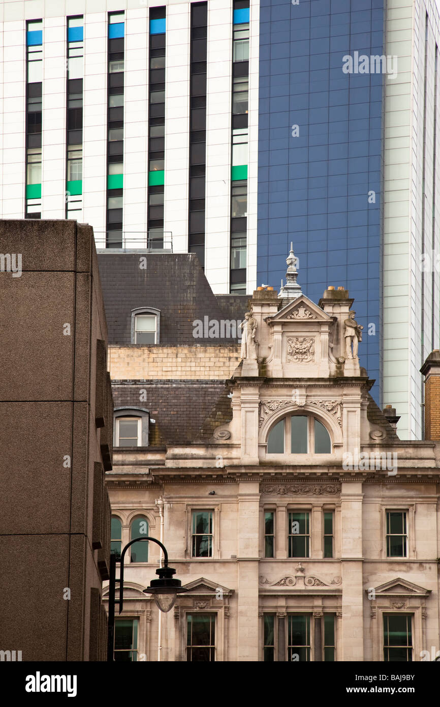 Modern and old facades of buildings Cardiff Wales UK Stock Photo - Alamy