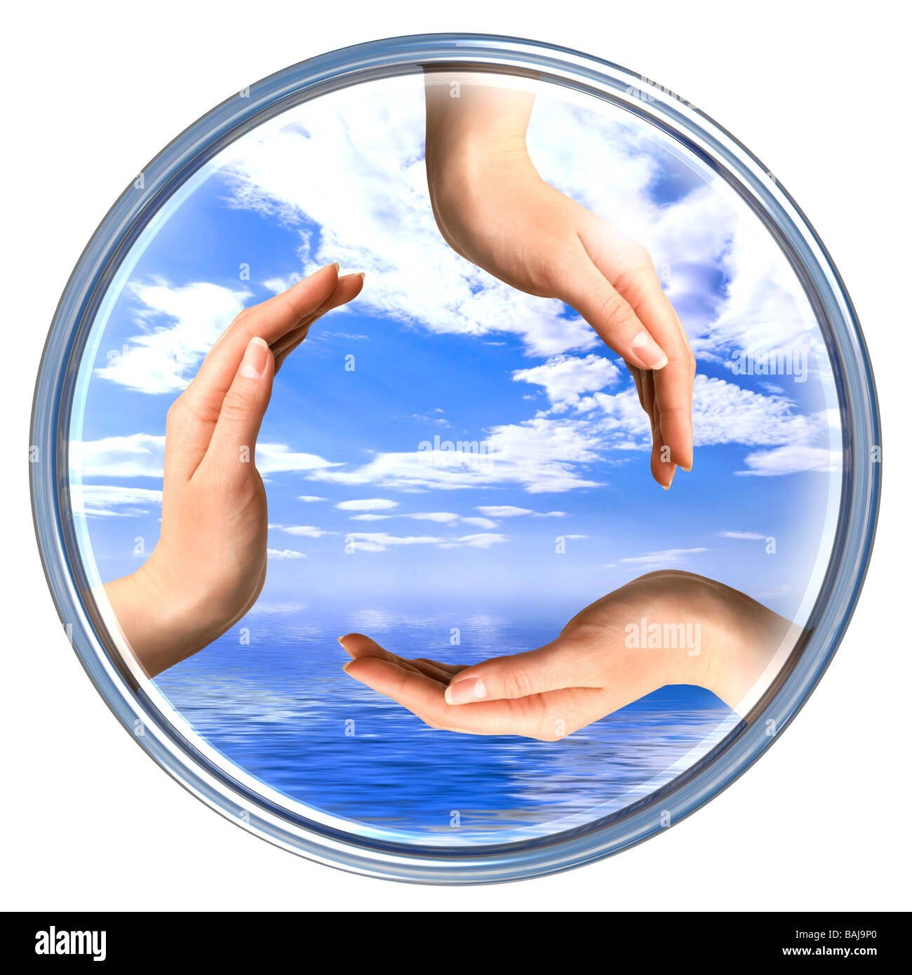 Illustration recycling symbol made Cut Out Stock Images & Pictures - Alamy