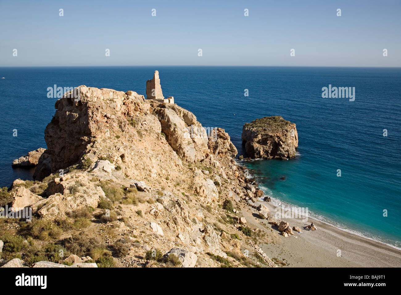 Cove in the Cliffs and Beaches of Calahonda Tropical Coast Granada ...