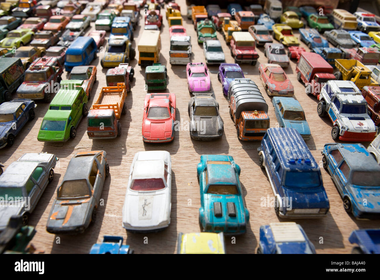 Toys Cars in a Traffic Jam Stock Photo - Alamy