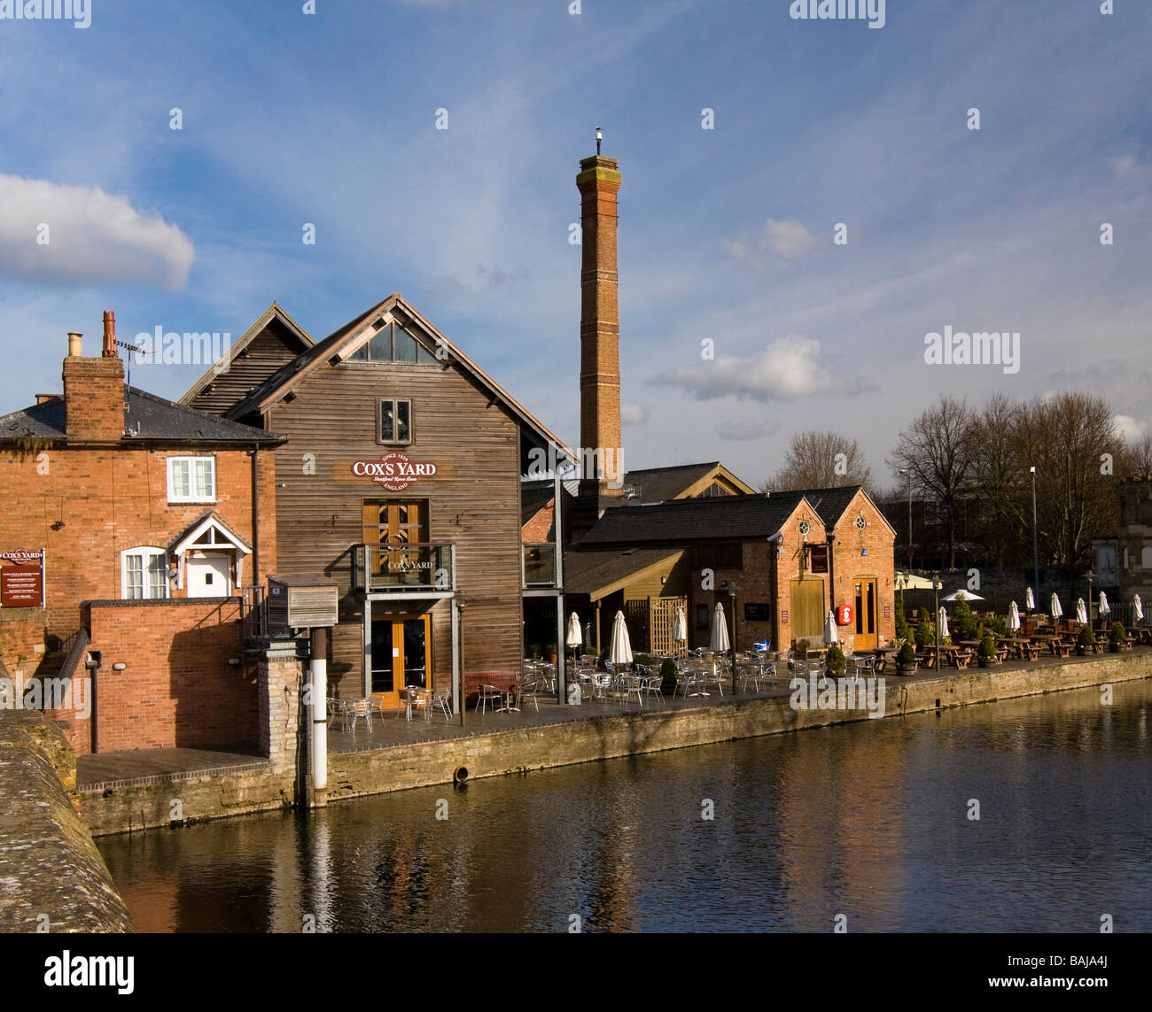 View of redeveloped Cox s Yard near River Avon Stratford upon Avon from ...