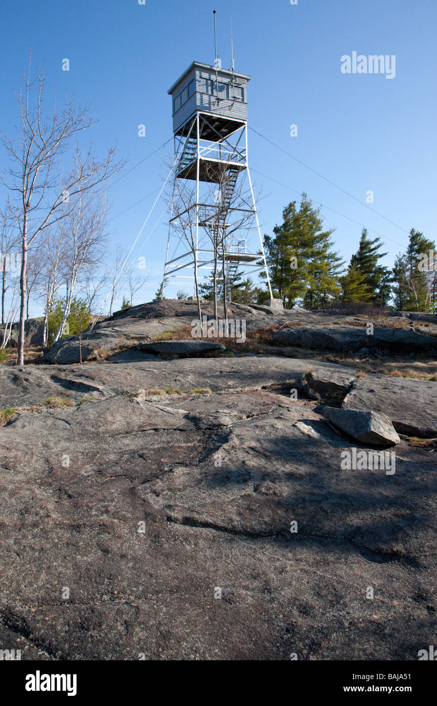 Fire Tower at Pawtuckaway State Park during the spring months Located ...