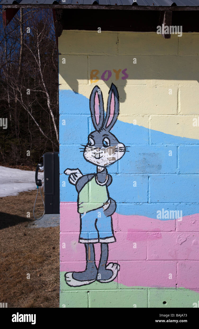Cartoon characters painted on wall Stock Photo - Alamy