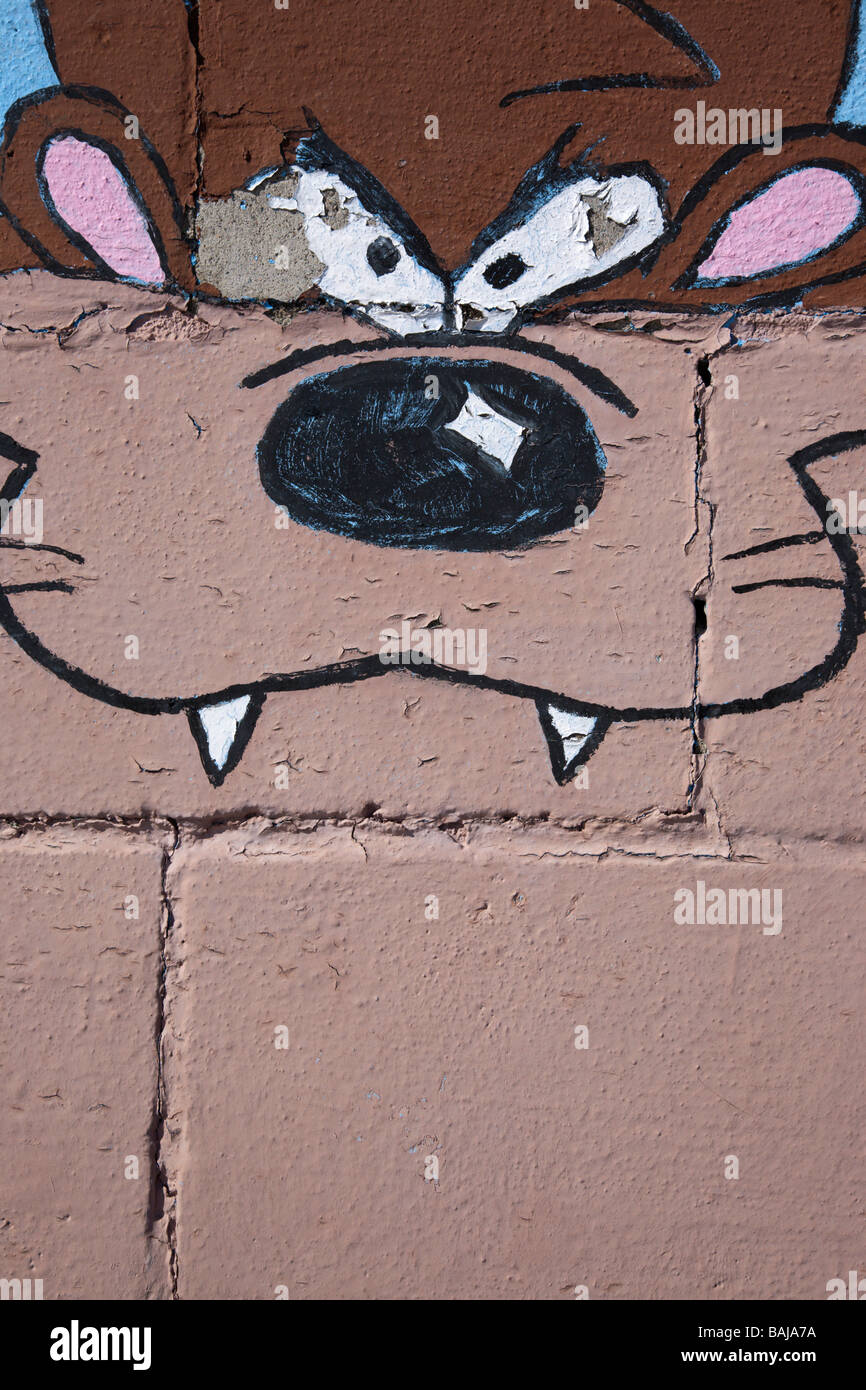 Cartoon characters mural wall hi-res stock photography and images - Alamy