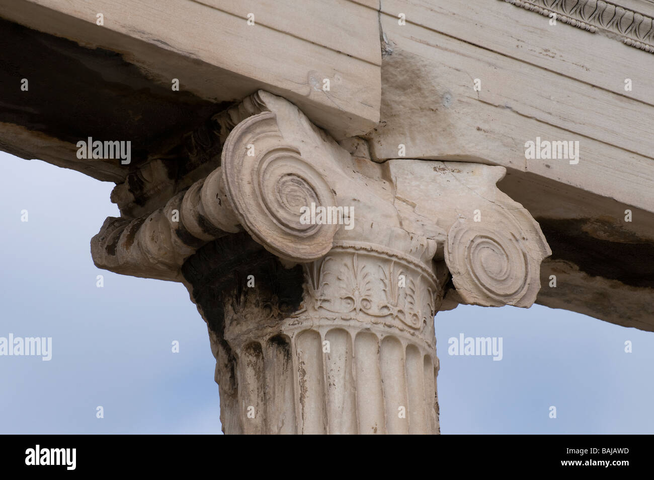 Greek Ionic order column Stock Photo - Alamy