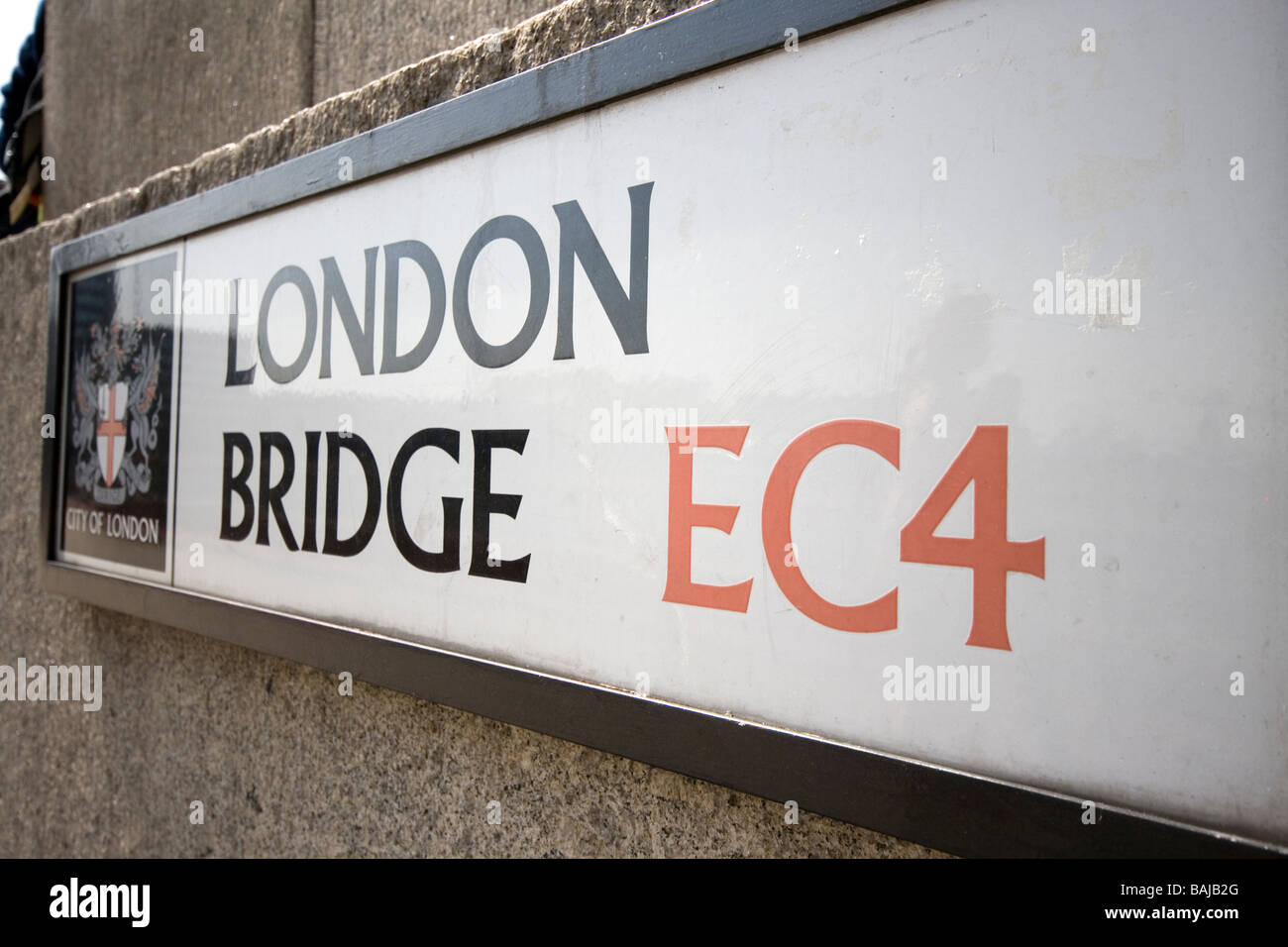 The London Bridge street sign Stock Photo - Alamy